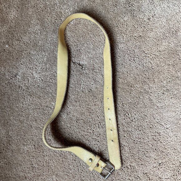 Vintage | Accessories | Vintage Natural Leather Desert Pearl Belt 32 ...